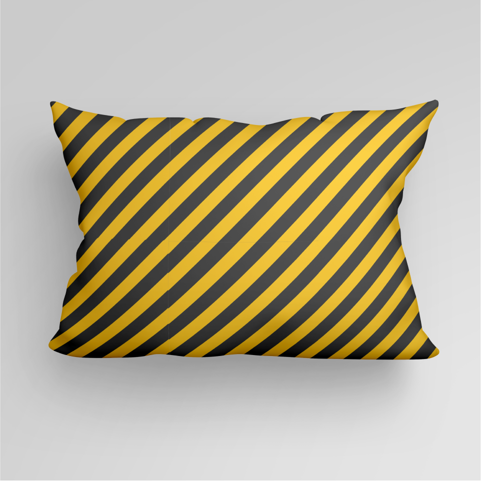 Rectangular Black Striped Cushion – Willows Direct