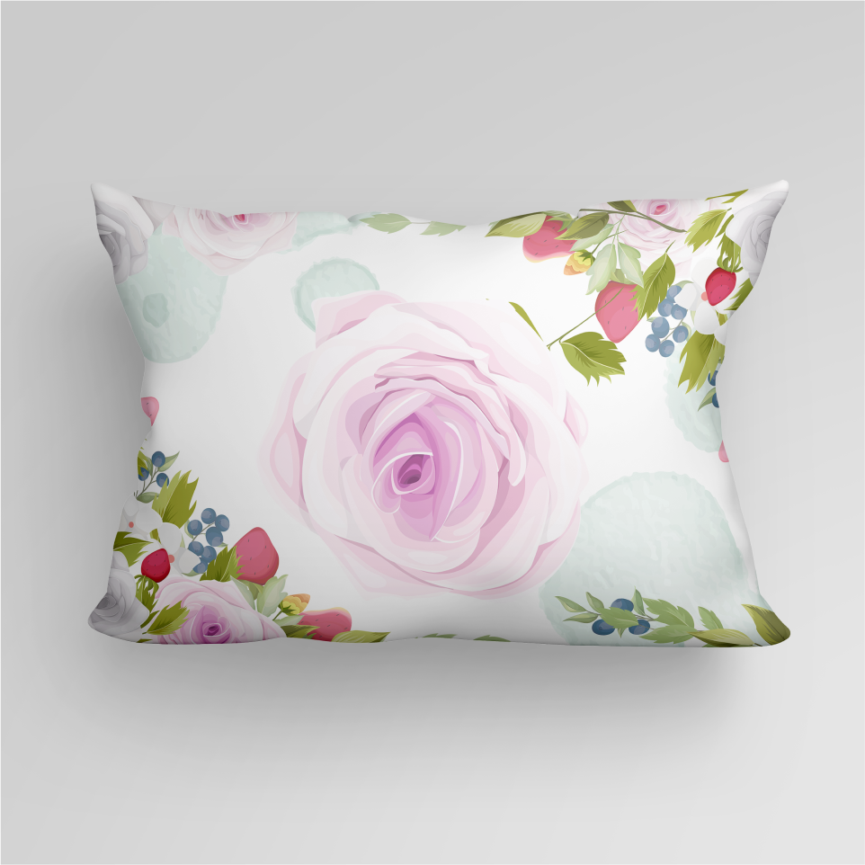 Rectangular Flower Design Cushion – Willows Direct
